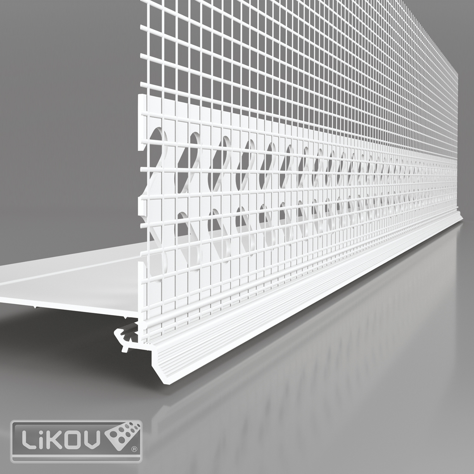 Cokolinis profilis PVC LIKOV, 6 cm, 2.5 m, plastikas